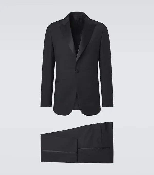 Brioni Wool, Mohair, And Silk Suit - Black