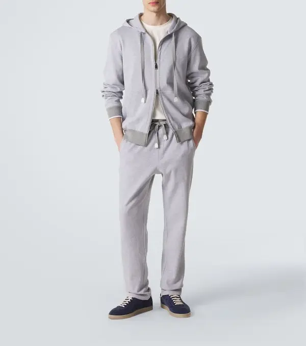 Brioni Cotton-blend Zip-up Hoodie