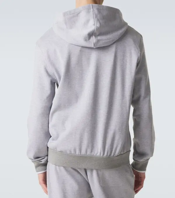 Brioni Cotton-blend Zip-up Hoodie