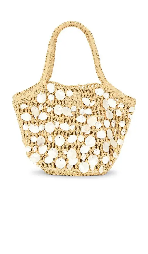 L*Space Alba Raffia Bag With Seashell Embellishment