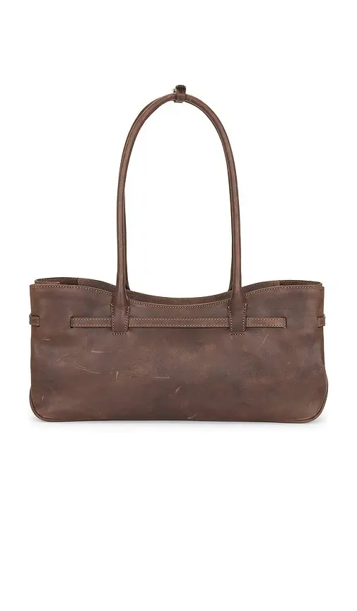 MARGESHERWOOD Grandma Used Shoulder Bag - Washed Brown Pull-up
