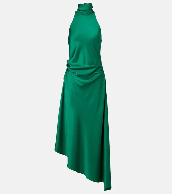Simkhai Monica Asymmetric Midi Dress - Green