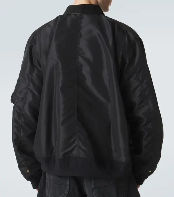 Sacai X Carhartt Corduroy-trimmed Blouson Jacket - Black