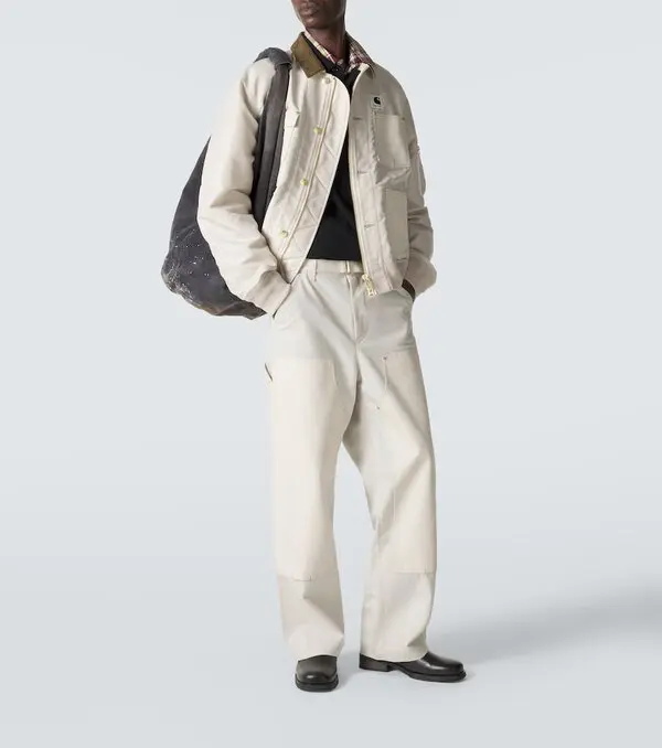 Sacai X Carhartt Wip Twill Blouson Jacket - White