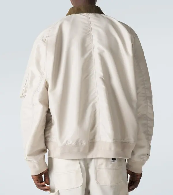 Sacai X Carhartt Wip Twill Blouson Jacket - White