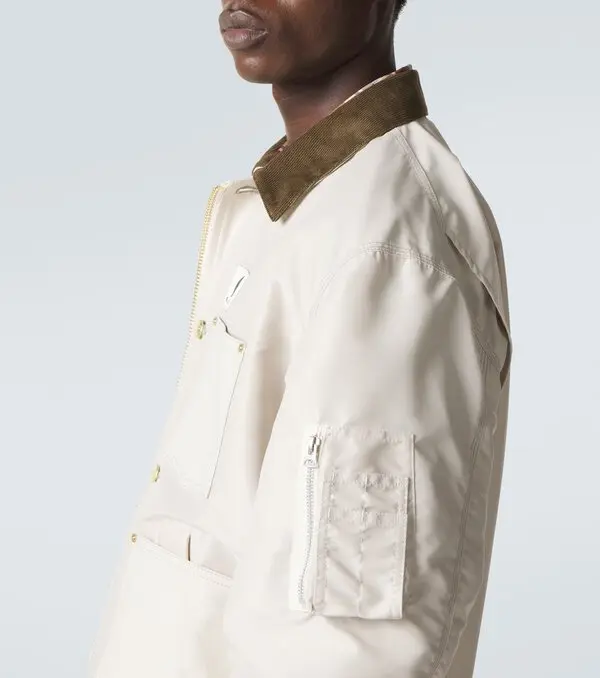 Sacai X Carhartt Wip Twill Blouson Jacket - White