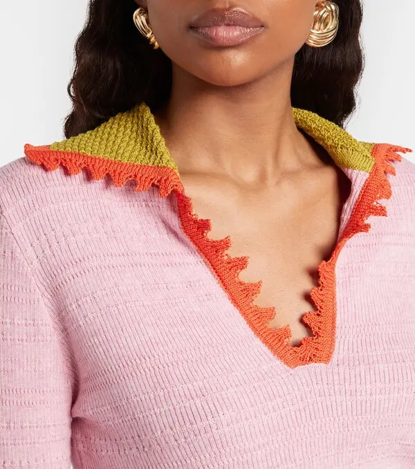 La DoubleJ Picket Cotton And Wool Sweater