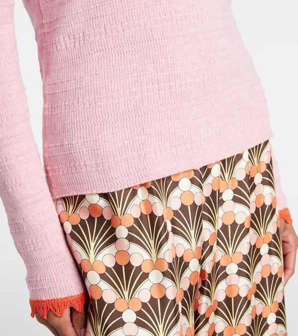 La DoubleJ Picket Cotton And Wool Sweater