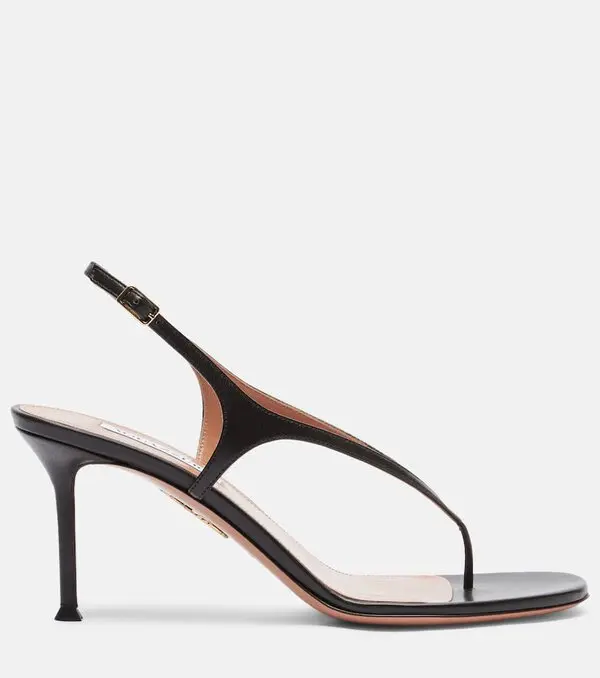 AQUAZZURA Bikini Leather Thong Sandals