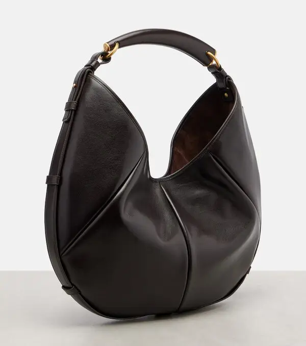 Saint Laurent Mombasa Medium Leather Shoulder Bag - Brown