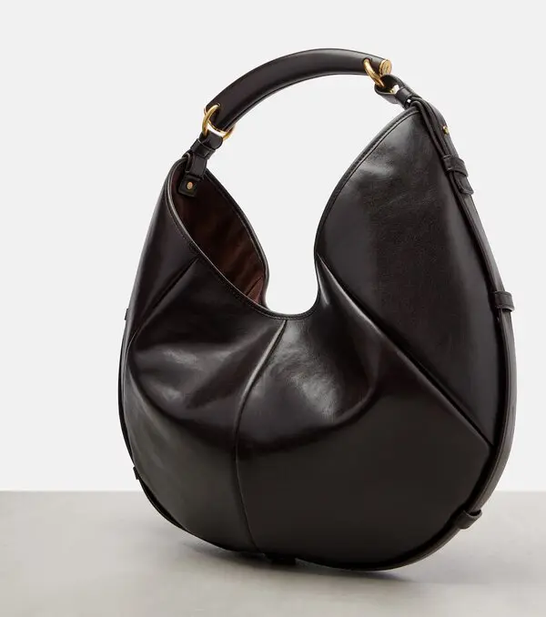 Saint Laurent Mombasa Medium Leather Shoulder Bag - Brown