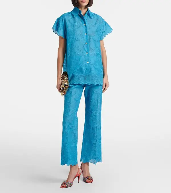 Valentino Garavani Embroidered Cotton Shirt