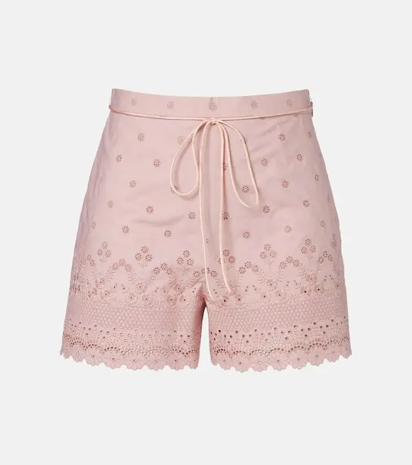 Valentino Garavani Embroidered Cotton Shorts
