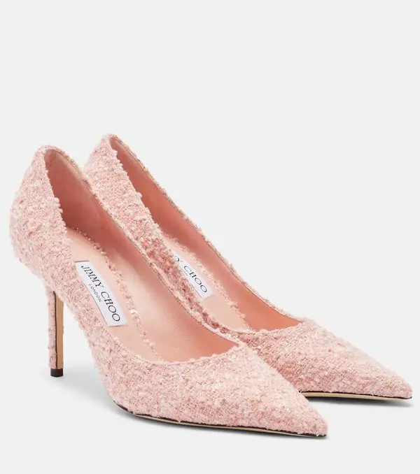 JIMMY CHOO Crystal-embellished Mesh Pumps - Pink