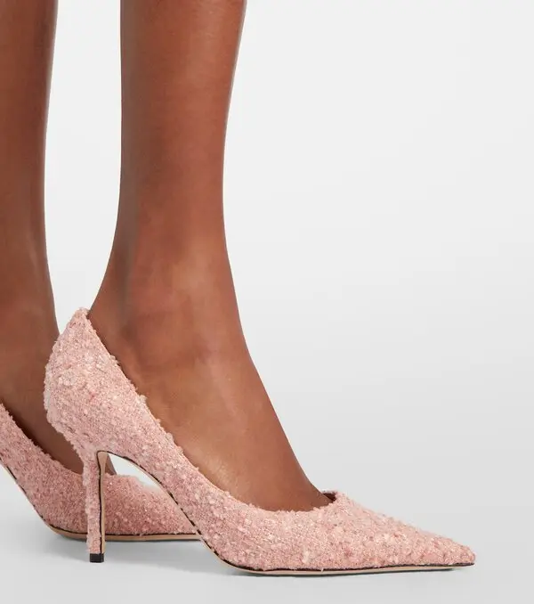 JIMMY CHOO Crystal-embellished Mesh Pumps - Pink