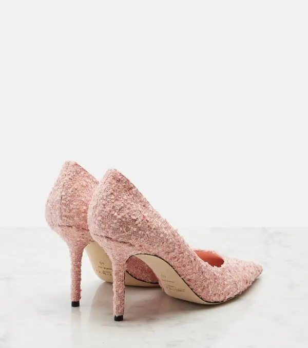 JIMMY CHOO Crystal-embellished Mesh Pumps - Pink