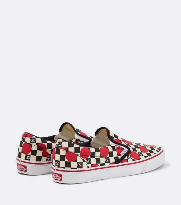 Valentino Garavani Vans Vlogo Canvas Slip-on Sneakers - White