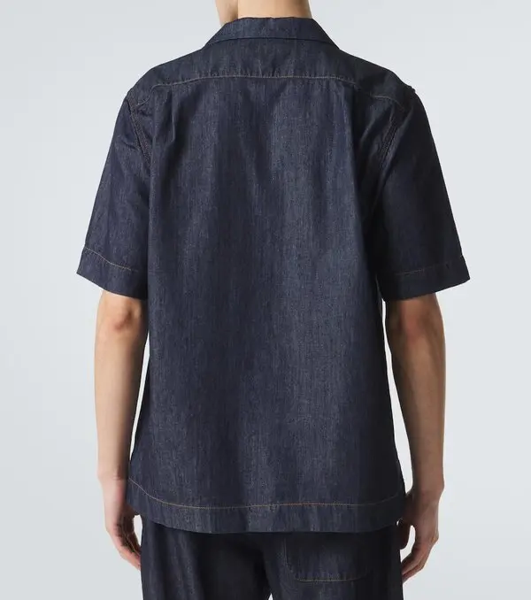 Dries Van Noten Cotton Denim Bowling Shirt