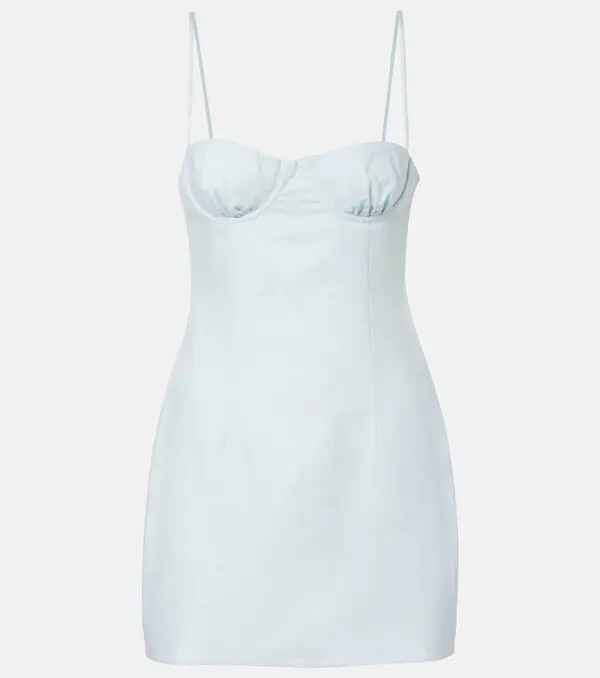 SIR. Linen Mini Dress - Blue