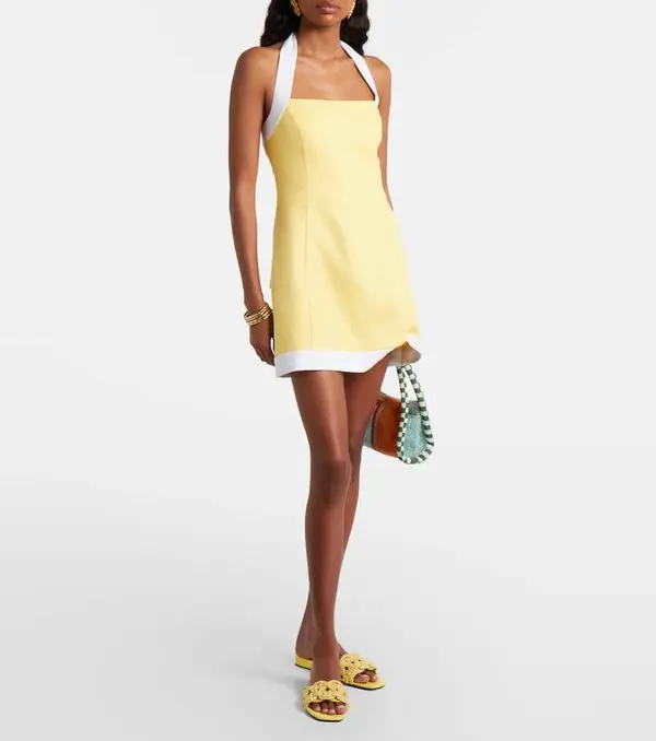 SIR. Linen Mini Dress - Yellow