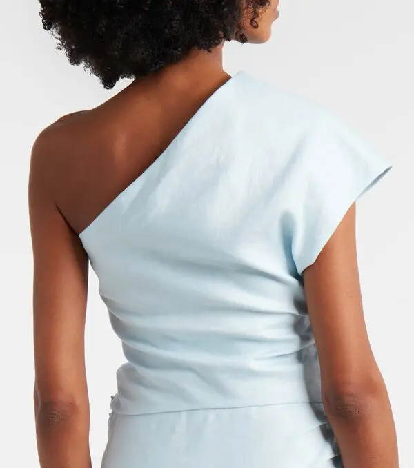 SIR. One-shoulder Linen Top