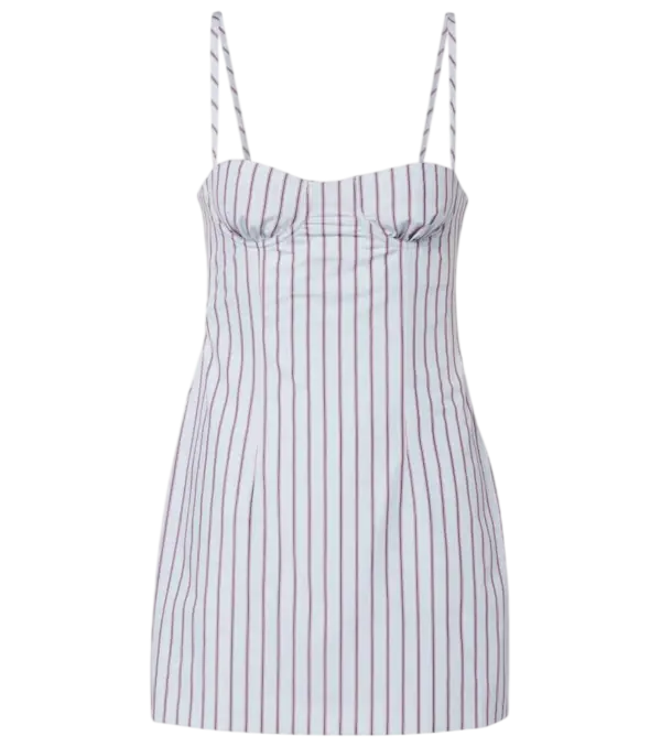 SIR. Pinstripe Cotton-blend Minidress - Blue