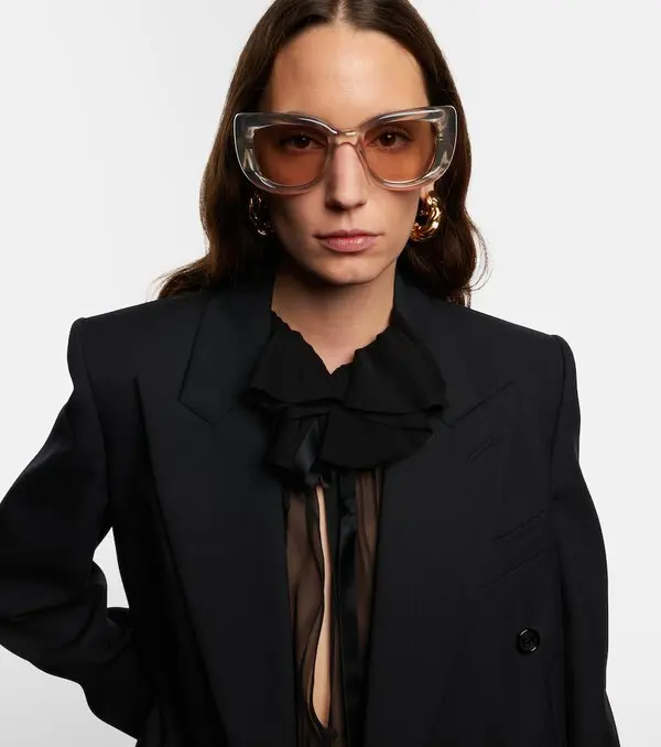Saint Laurent Sl 903 Howl Oversized Sunglasses - Transparent