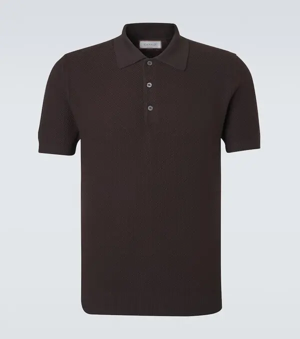 Canali Cotton Polo Shirt - Brown