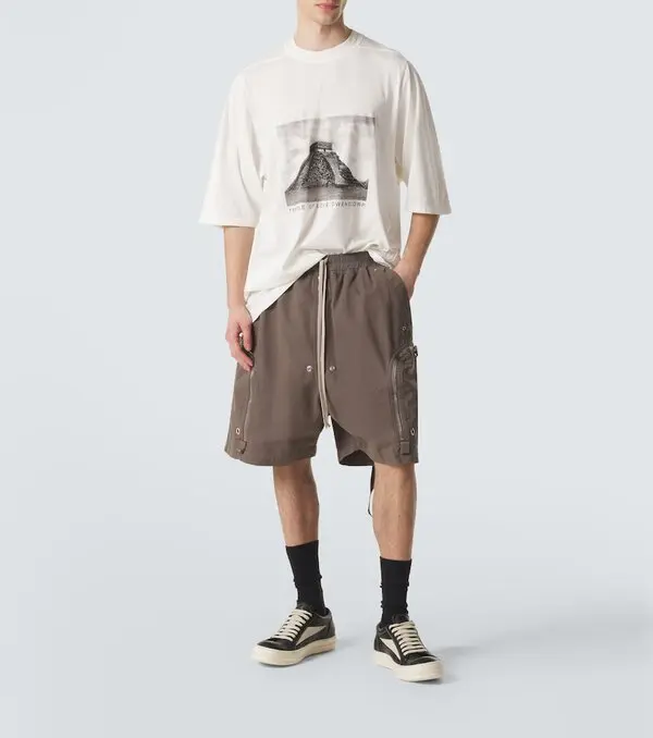 Rick Owens Jumbo Printed Cotton Jersey T-shirt