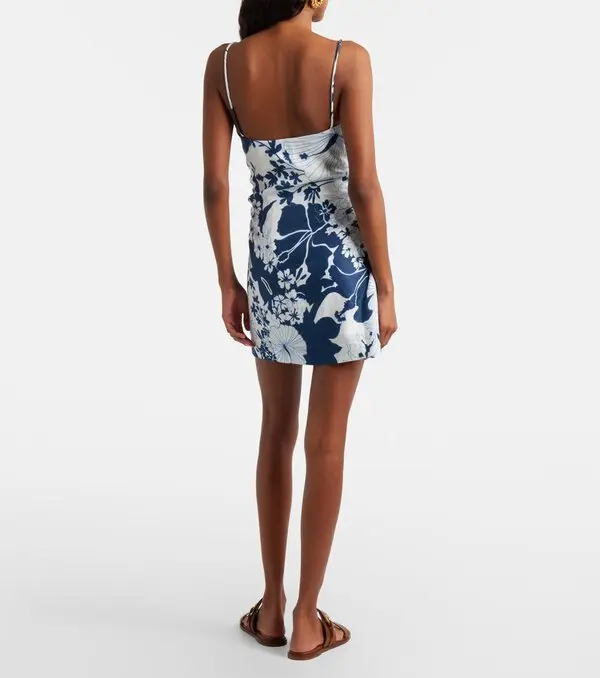 SIR. Paradiso Floral Linen Mini Dress
