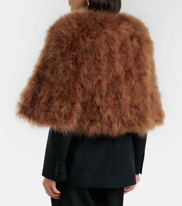 YVES SALOMON Cropped Feather Jacket