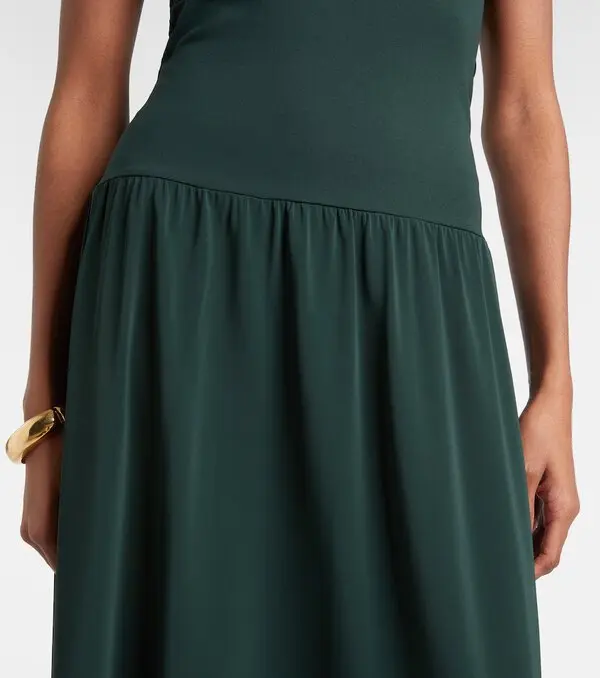 ERES Oda Jersey Crêpe Maxi Dress - Green