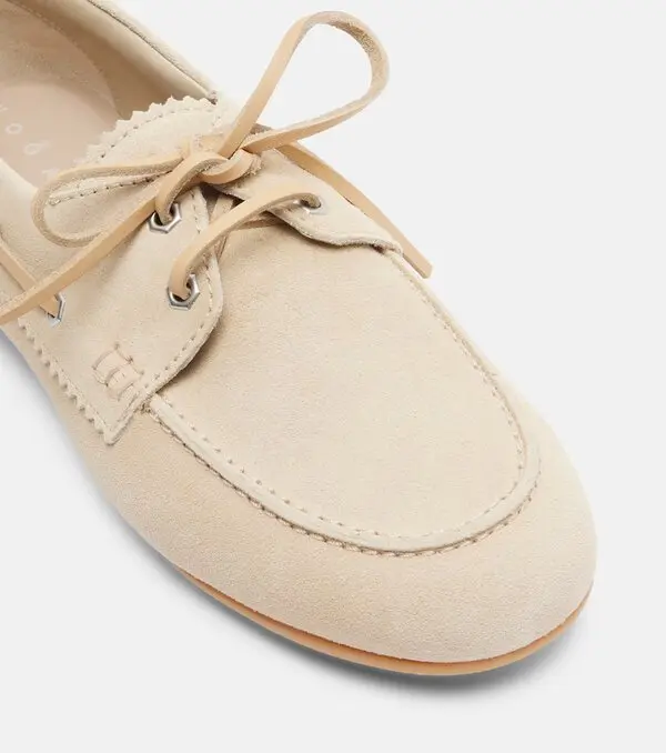 Hogan Suede Boat Shoes - Beige