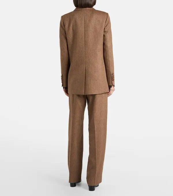 BLAZÉ MILANO Silk And Wool Wide-leg Pants