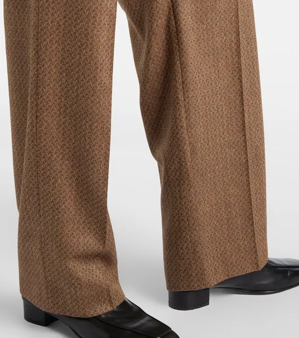 BLAZÉ MILANO Amel Silk And Wool Wide-leg Pants