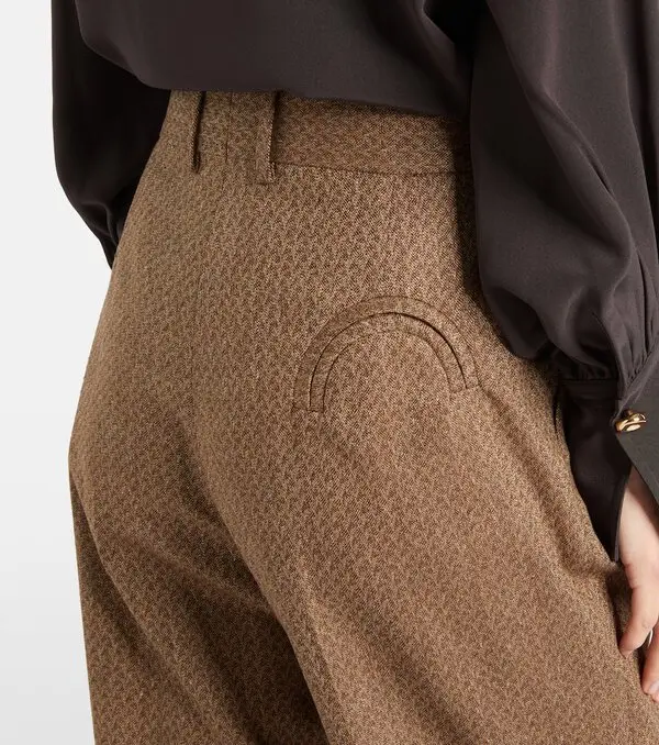 BLAZÉ MILANO Amel Silk And Wool Wide-leg Pants