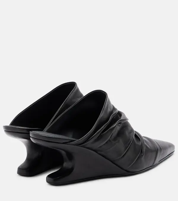 Rick Owens Cantilever 60 Leather Mules - Black