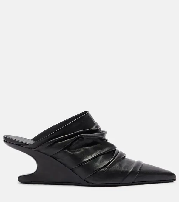 Rick Owens Cantilever 60 Leather Mules - Black