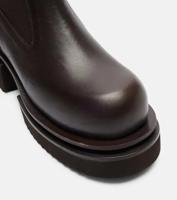 Rick Owens Beatle 60 Leather Platform Chelsea Boots - Black