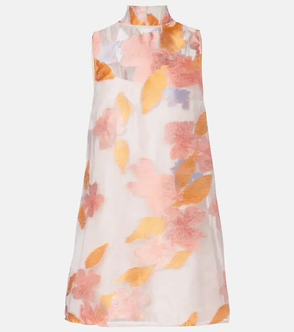 Staud Albee Floral Organza Mini Dress