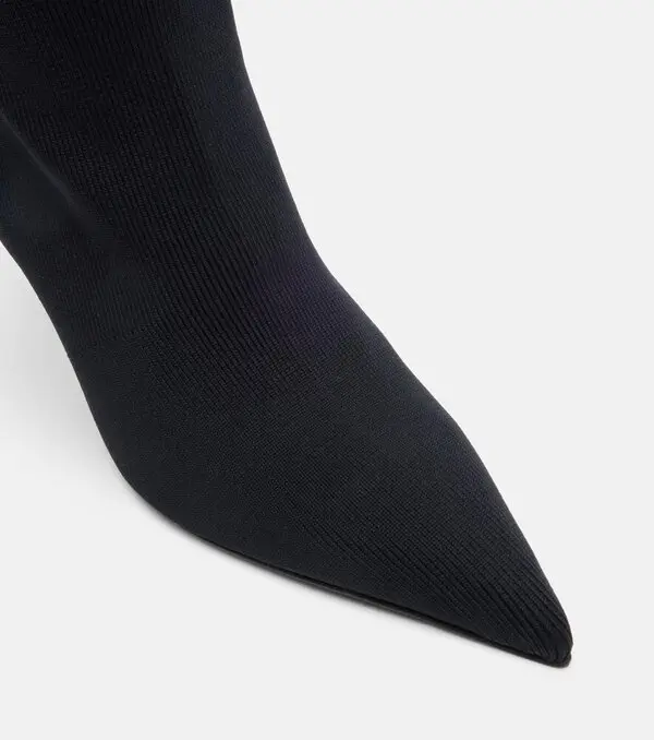Balmain Knitted Over-the-knee Wedge Boots