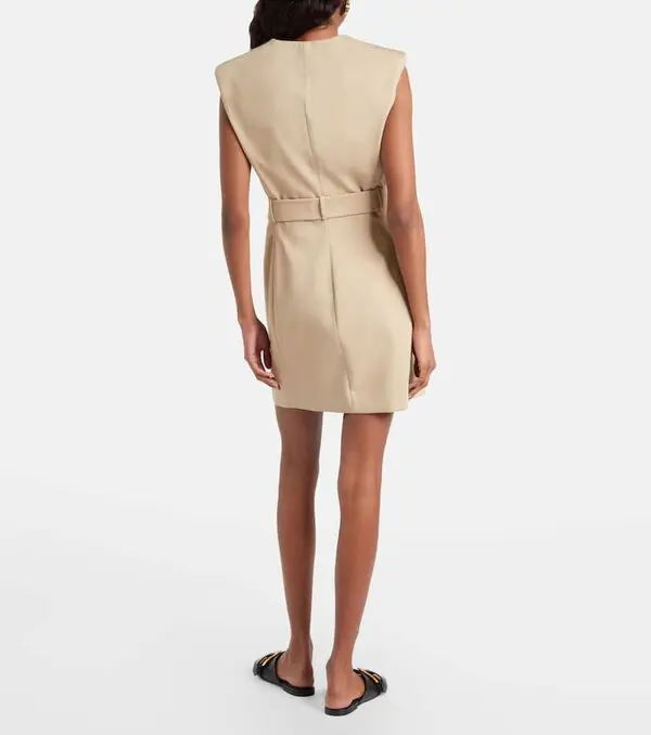 Balmain Belted Cotton Minidress