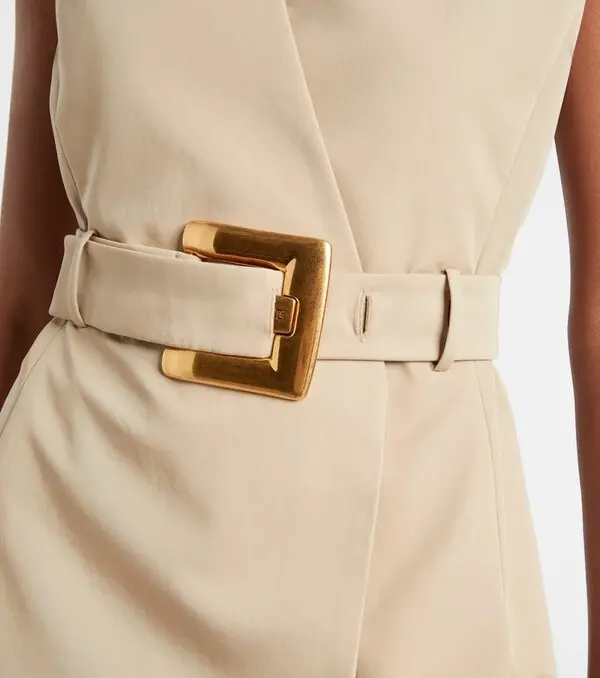 Balmain Belted Cotton Minidress