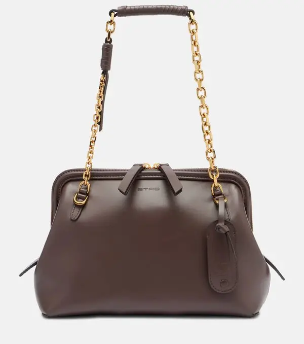 Etro Leather Shoulder Bag - Brown