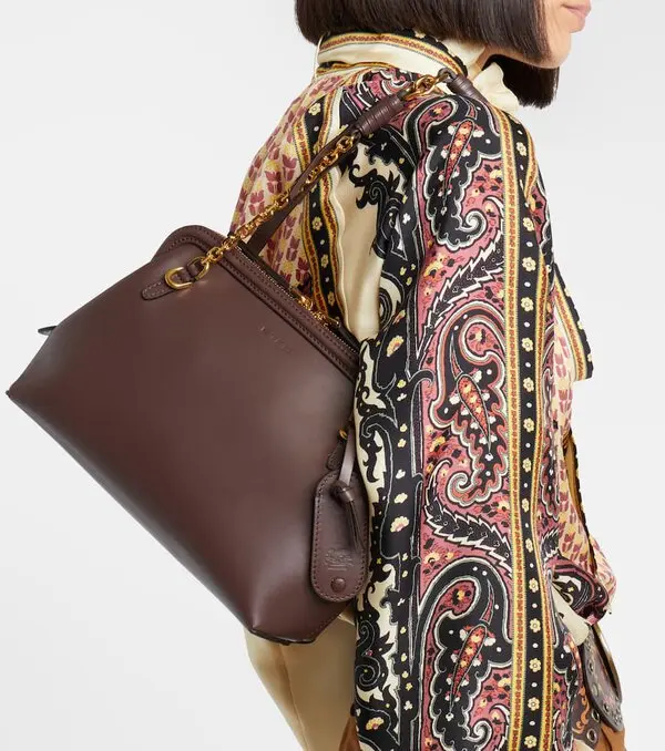 Etro Leather Shoulder Bag - Brown