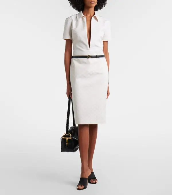 Gucci Gg Midi Skirt - Beige