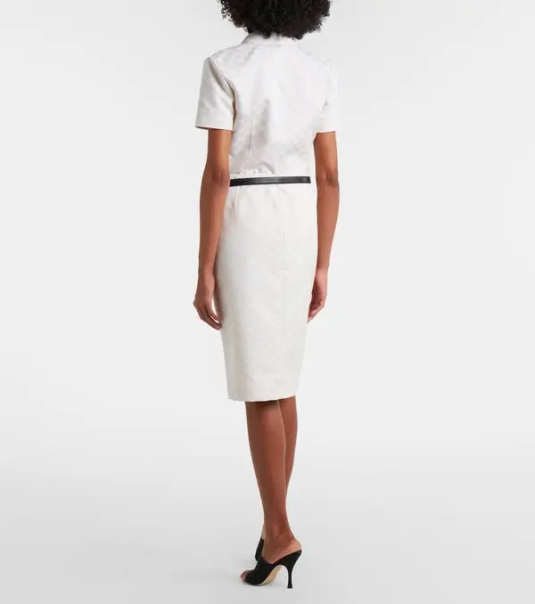 Gucci Gg Midi Skirt - Beige