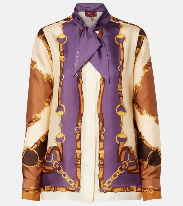 Gucci Printed Silk Shirt - Multicoloured