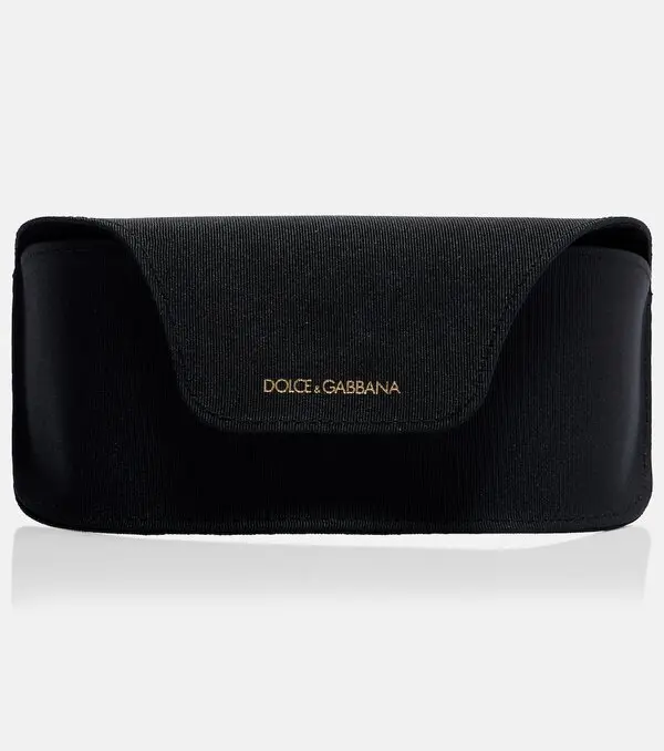 Dolce & Gabbana Embellished Rectangular Sunglasses - Brown