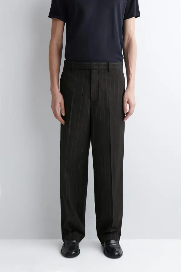Cos Pinstriped Relaxed-fit Wide-leg Pants